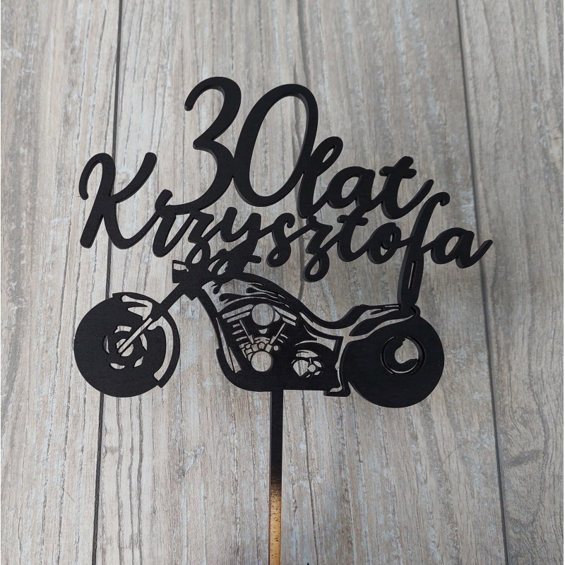 Topper urodzinowy motor motocykl